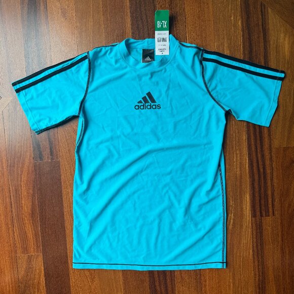 adidas | Swim | New Adidas Sz 8 Turquoise Rash Guard Shirt | Poshmark